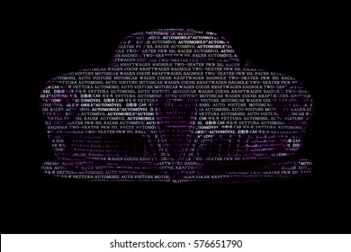 Classic Car Text Car Different Languages Stock Illustration 576651790 ...