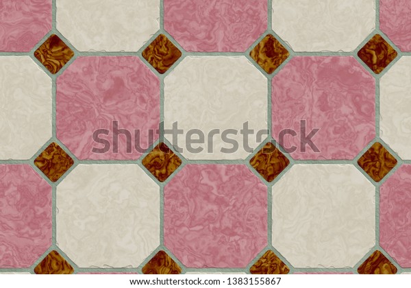 Classic Ceramic Tile Texture Seamless Pattern Stock Illustration ...