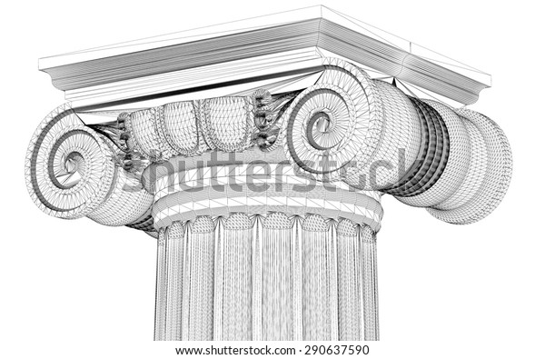 Classic Column Ionic Order Body Structure Stock Illustration 290637590 ...