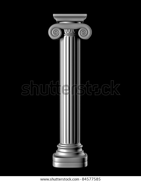 Classic Column On Black Background 스톡 일러스트 84577585 | Shutterstock