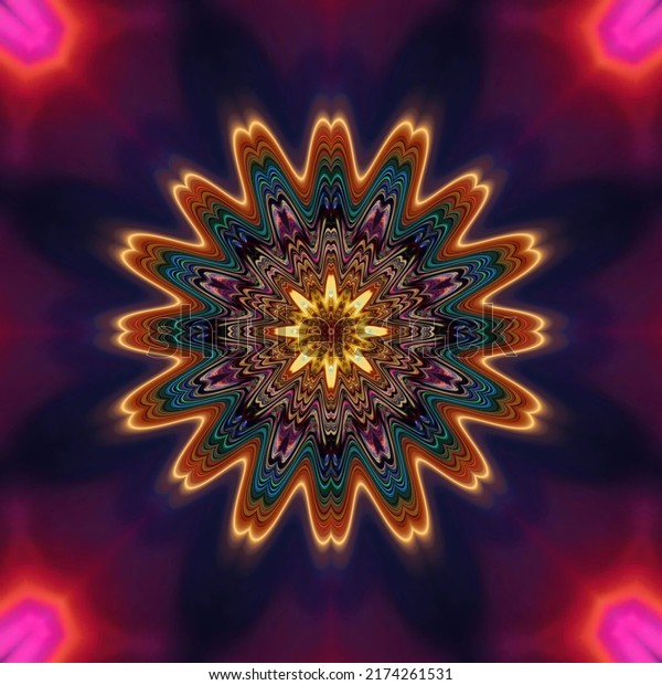 Classic Digital Engraved Design Forms Rainbow Stock Illustration ...