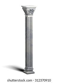 Classic Marble Square Column Stock Illustration 312370910