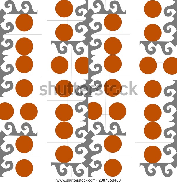 Classic Regional Pattern Mix Two Pale Stock Illustration 2087368480 ...