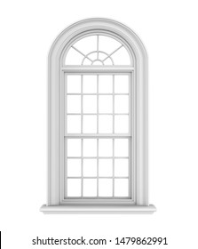 Classic Window Frame Isolated 3d Rendering Stock Illustration ...