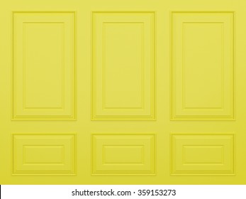 Classic Yellow Wall 3d Render Stock Illustration 359153273 | Shutterstock