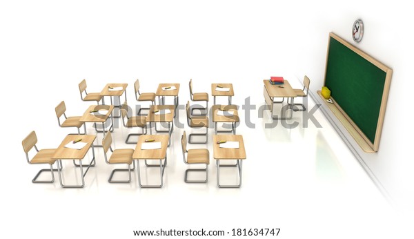 Classroom 3d Illustration Stock Illustration 181634747 | Shutterstock