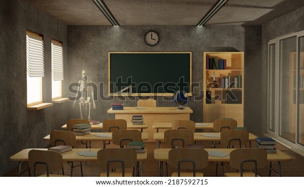 Classroom 3d Interior Old School Concept Stock Illustration 2187592715 | Shutterstock