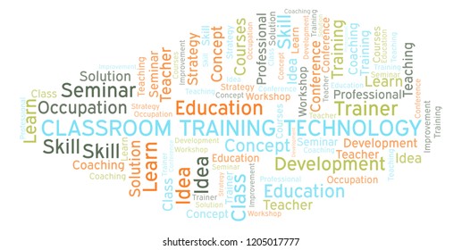 Classroom Training Technology Word Cloud Stock Illustration 1205017777 ...