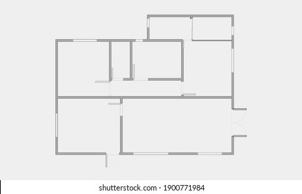 Clean Architecture Floor Plan Background Blueprint Stock Illustration ...