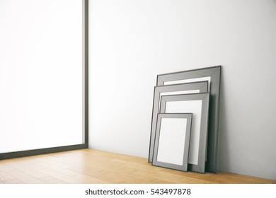 Clean Interior Picture Frames Side View 스톡 일러스트 543497878
