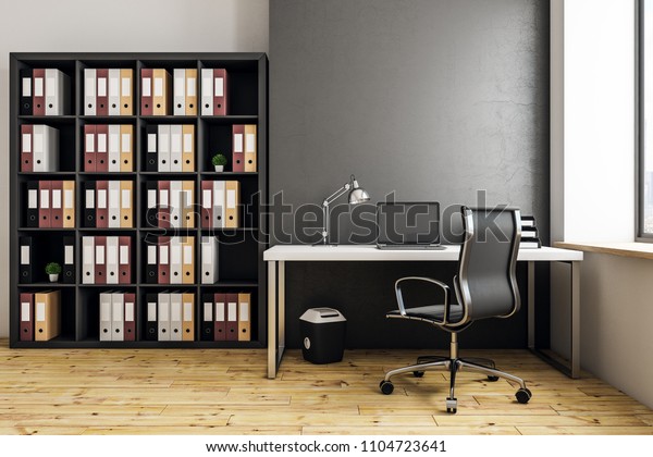 Clean Office Interior Workplace Copy Space Stock Illustration 1104723641