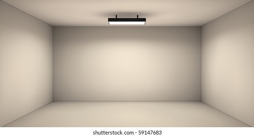 Empty End Corridor Turning Left Illustration 스톡 벡터(로열티 프리) 124566661 ...