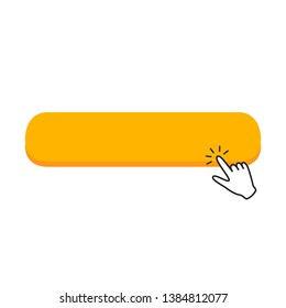 Click Blank Button Hand Pointer Clicking Stock Vector (Royalty Free ...