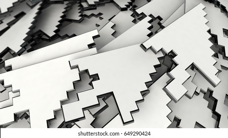 Click Cursors Background 3d Rendering Stock Illustration 649290424 ...