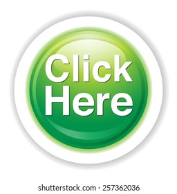 Click Here Round Web Button Stock Illustration 124698436