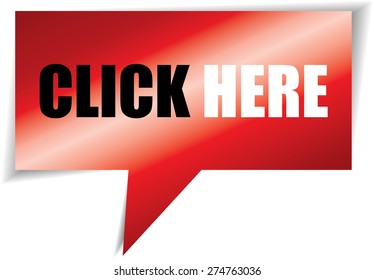 Click Here Speech Red Square Template Stock Illustration 274763036 ...