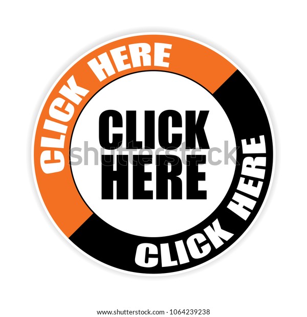 Click Here Sticker Stock Illustration 1064239238 | Shutterstock