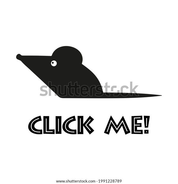 Click Me Mouse Illustration Flat Mouse Stock Illustration 1991228789 ...