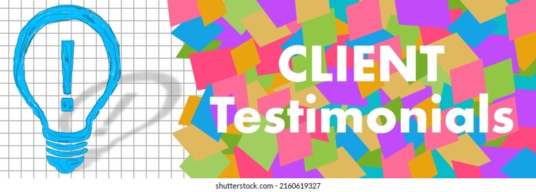 Client Testimonials Concept Image Text Bulb Stock Illustration ...