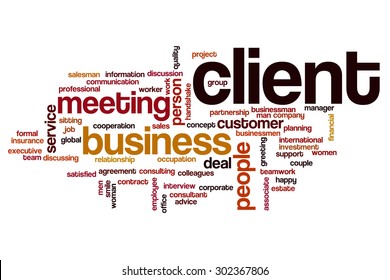 Client Word Cloud Stock Illustration 302367806 | Shutterstock