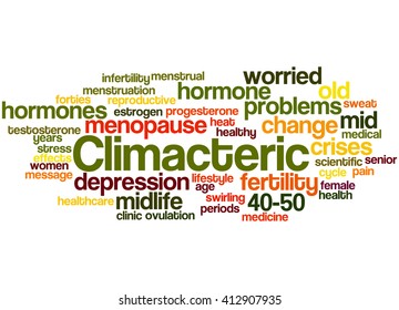 Climacteric Word Cloud Concept On White Stock Illustration 412907935 ...