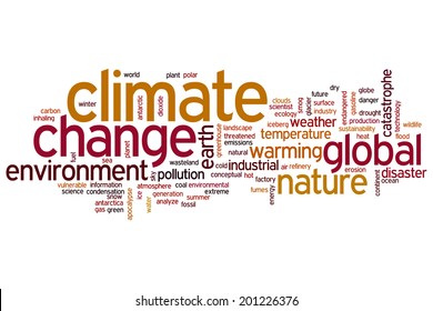 Climate Change Concept Word Cloud Background Stock Illustration ...