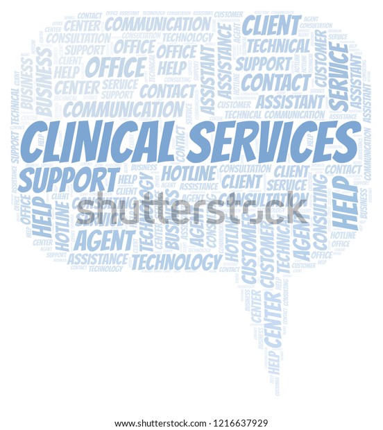 Clinical Services Word Cloud Stock Illustration 1216637929 | Shutterstock