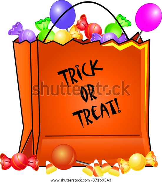 Clip Art Illustration Halloween Trick Treat Stock Illustration 87169543 Clip Art Illustration Halloween Trick Treat Stock Illustration 87169543
