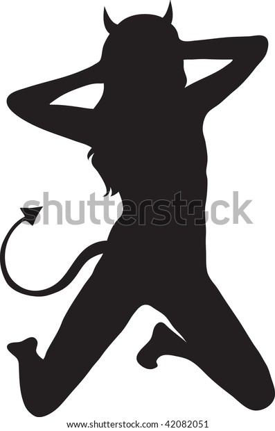 Clip Art Illustration Of A Silhouette Of A Sexy Woman