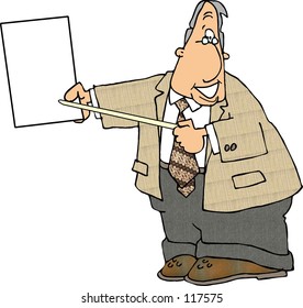 Clipart Illustration Man Using Pointer Stock Illustration 117575 ...