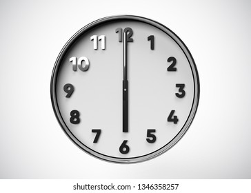 Clock 6 Oclock Time 3d Render Stock Illustration 1346358269 | Shutterstock