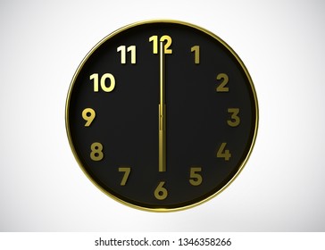 Clock 6 Oclock Time 3d Render Stock Illustration 1346358266 | Shutterstock
