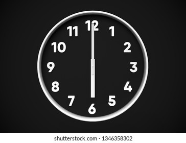 Clock 6 Oclock Time 3d Render Stock Illustration 1346358302 | Shutterstock