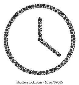 Clock Collage Circle Dots Various Sizes Stock Illustration 1056789065 ...