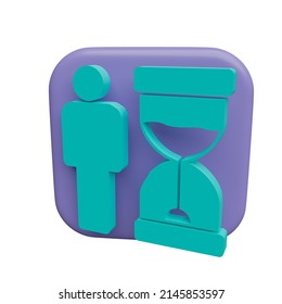 Clock Deadline 3d Icon Render Illustration Stock Illustration ...