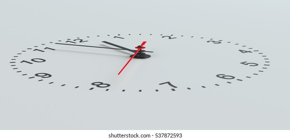 Clock Face Perspective View Isolated 3d: ilustración de stock 537872491 ...