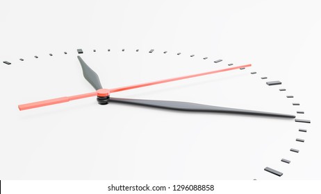Clock Face Perspective View Isolated On: ilustrações stock 1296088858 ...