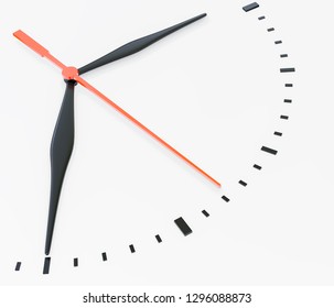 Clock Face Perspective View Isolated On Stock Illustration 1296088873 ...