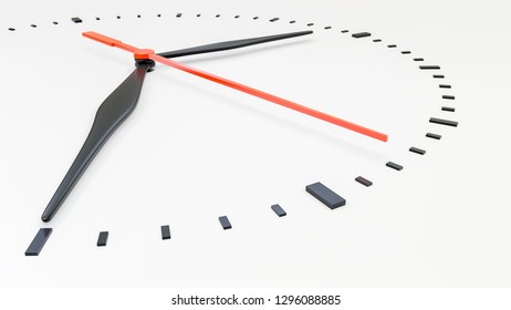 Clock Face Perspective View Isolated On Stock Illustration 1296088885 ...
