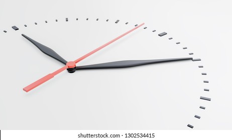 Clock Face Perspective View Isolated On Stock Illustration 1302534415 ...