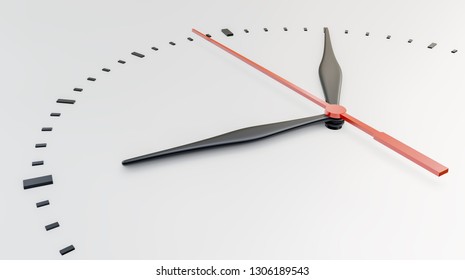 Clock Face Perspective View Isolated On Stock Illustration 1306189543 ...