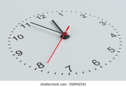 Clock Face Perspective View Isolated On Stock Illustration 549024652 ...