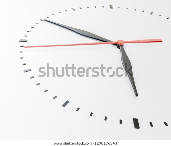 Clock Face Perspective View Isolated On 스톡 일러스트 1298176543 | Shutterstock