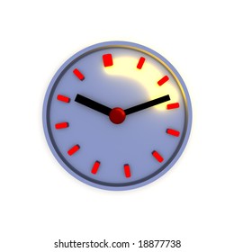 Clock Highlighted Time Interval 3d Illustration Stock Illustration ...