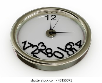Clock Numbers Have Fallen 3d: ภาพประกอบสต็อก 48155371 | Shutterstock
