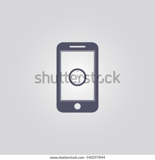 Clock Phone Icon Stock Illustration 540297844