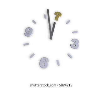 Clock Question Mark Symbol 3d Illustration Stock Illustration 5894215