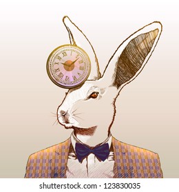 2,851 Rabbit clock Images, Stock Photos & Vectors | Shutterstock