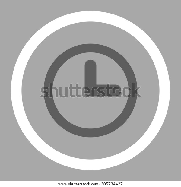 Clock Raster Icon This Rounded Flat Stock Illustration 305734427 ...