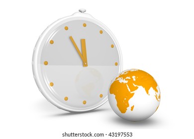 Timezone Clocks Showing Different Time Stock Illustration 24754498 ...